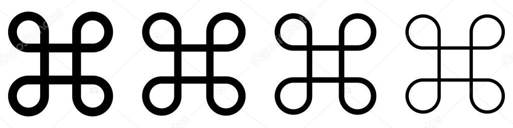 Conjunto de iconos de comando. Cmd vector símbolo. Ilustración ...