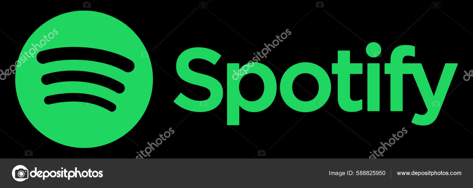 Spotify Logo Dark Mode Stock Vector by ©MaryLev #588825950
