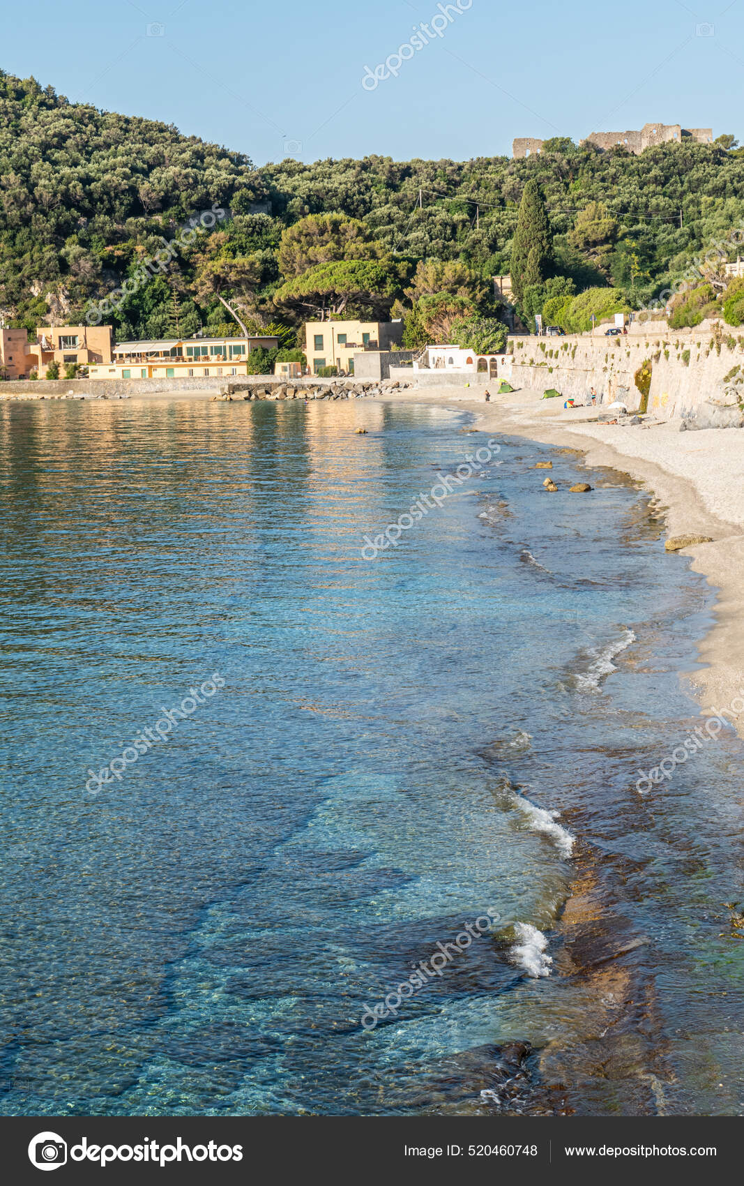Wonderful Beach Saracens Varigotti Transparent Turquoise Water Stock ...