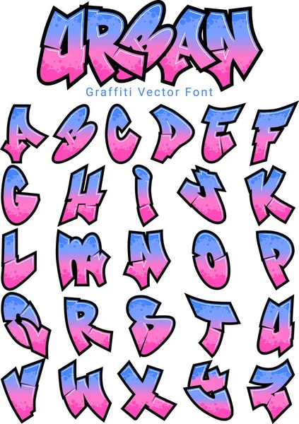 A Graffiti Styled Street Art Font - Urban. Each letter is a separate object. Make your own words ...