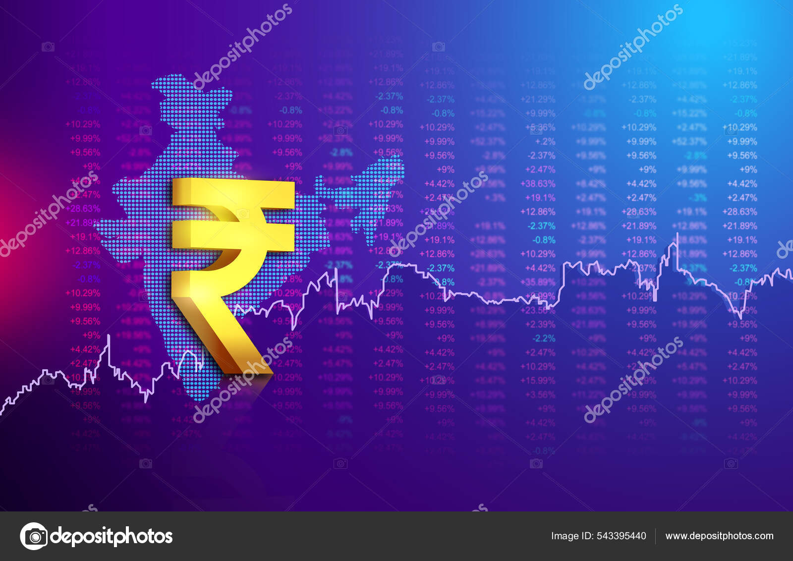 Indian Rupee Background Indian Rupee Symbol Rendering — Stock Photo ...