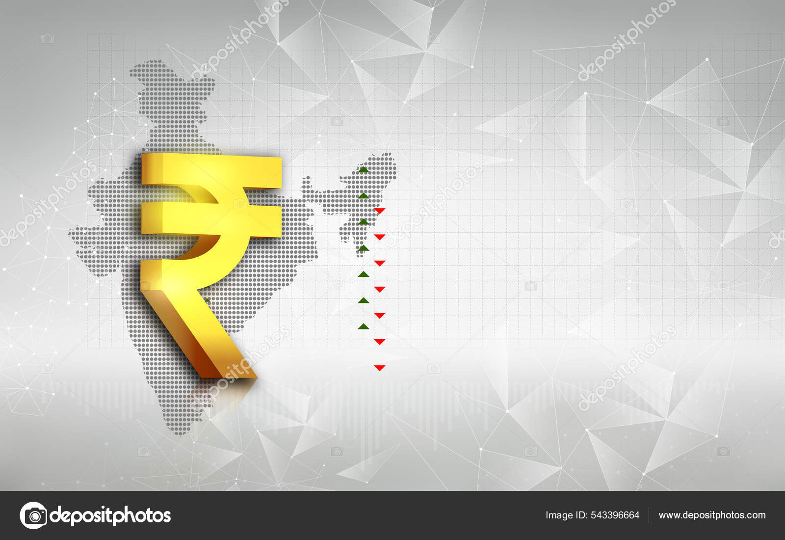 Indian Rupee Icon Isolated White Background Indian Economy Concept ...