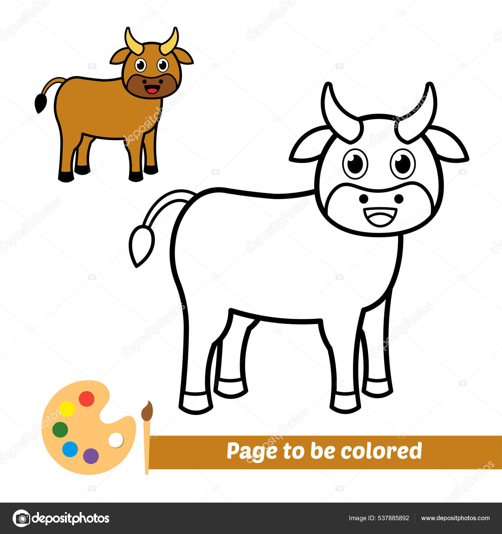 Coloring Book Buffalo Vector Image Stock Vector by ©fuatpras44.gmail ...