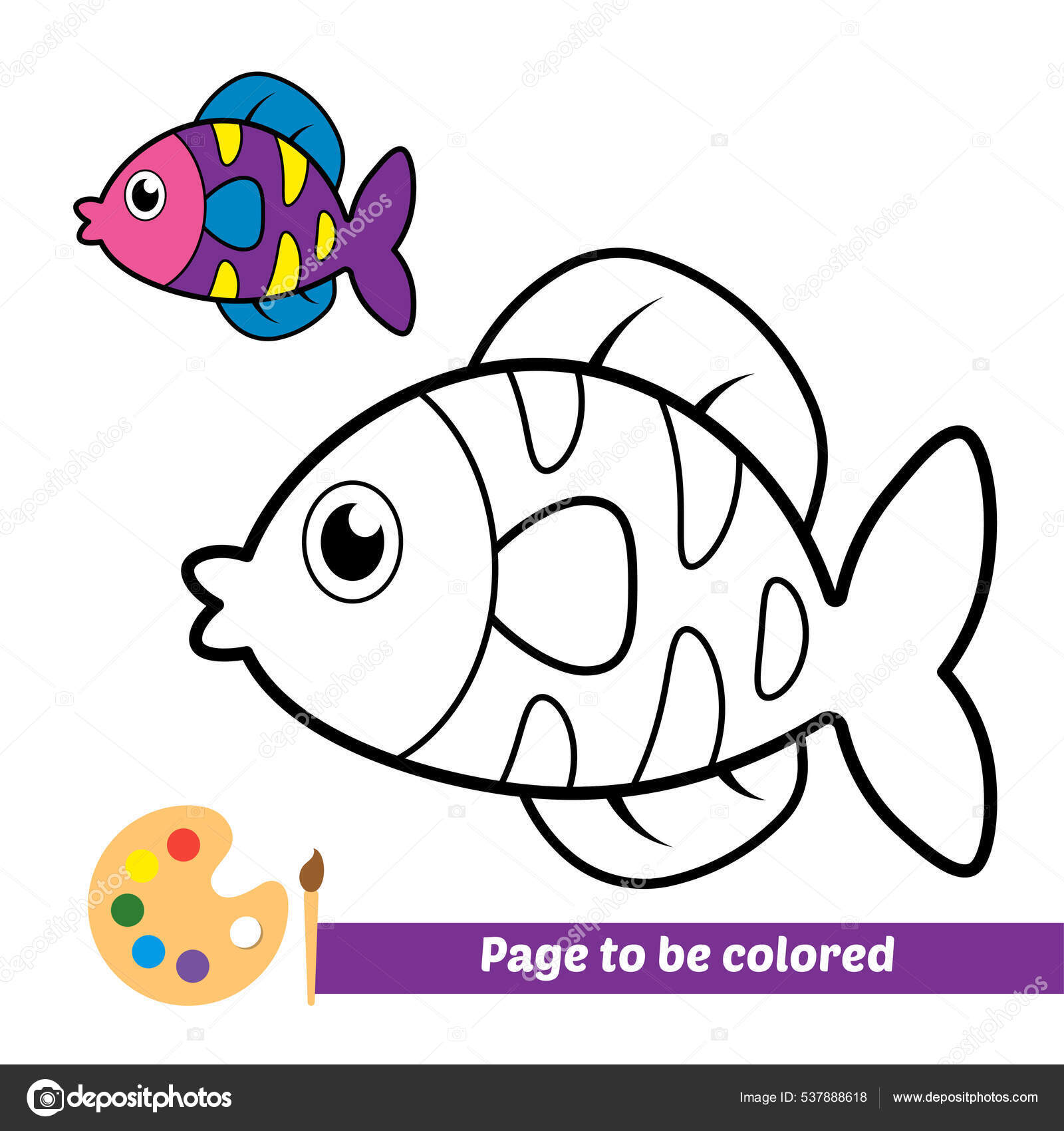 Coloring Book Fish Vector Image Stock Vector by ©fuatpras44.gmail.com ...