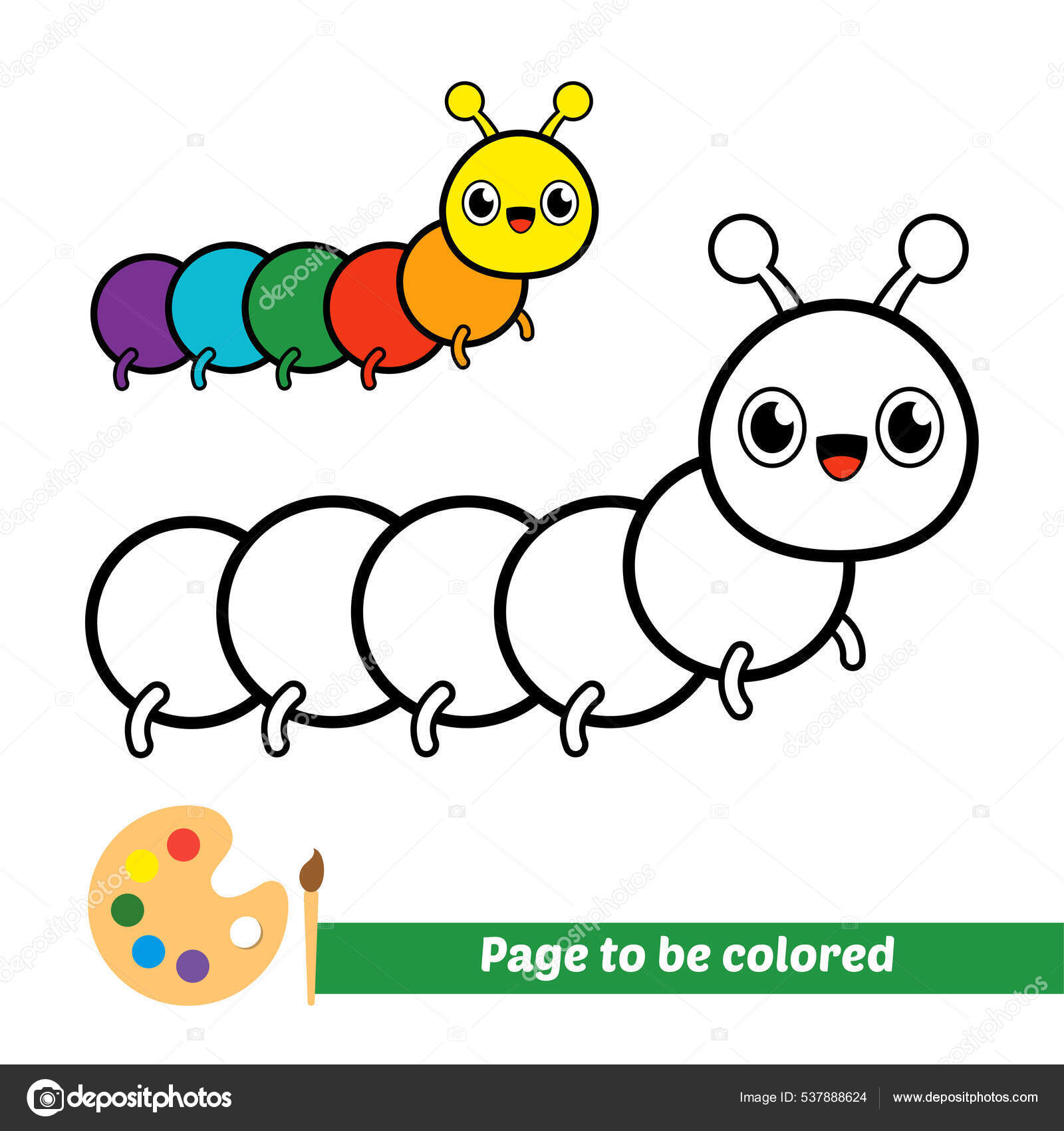 Buku Mewarnai Gambar Vektor Ulat Vektor Stok oleh ©fuatpras44.gmail.com ...