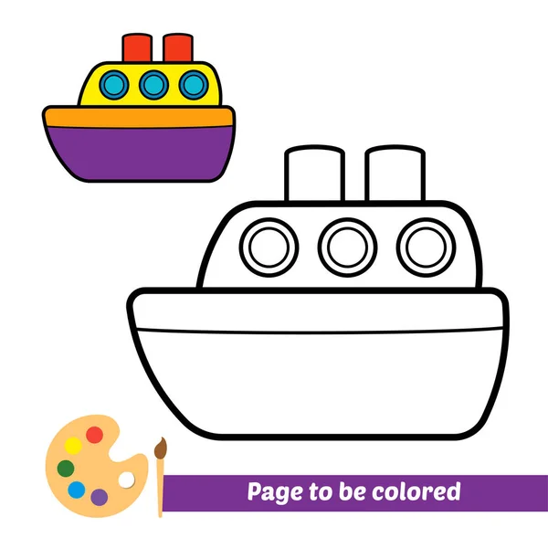 Kids colouring boat ภาพเวกเตอร์สต็อก Kids colouring boat ภาพประกอบที่ ...