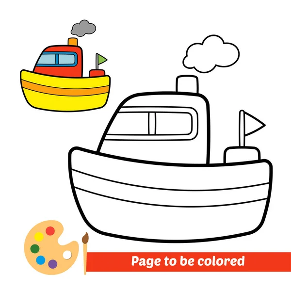 Kids colouring boat ภาพเวกเตอร์สต็อก Kids colouring boat ภาพประกอบที่ ...