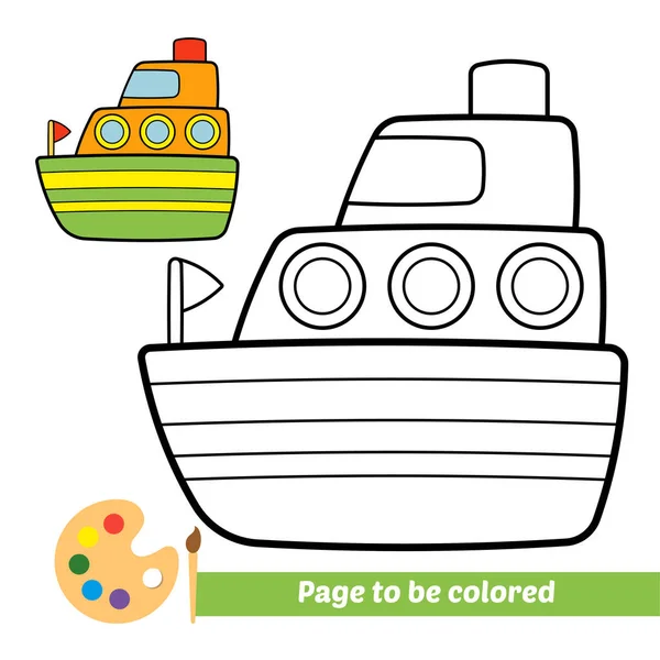 Kids colouring boat ภาพเวกเตอร์สต็อก Kids colouring boat ภาพประกอบที่ ...