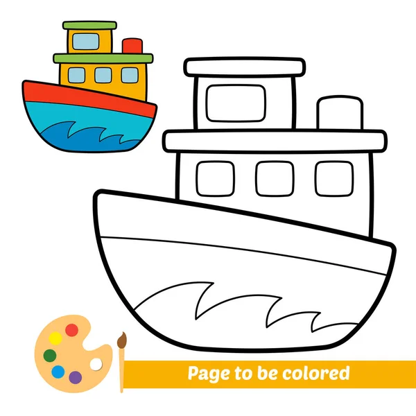 Kids colouring boat ภาพเวกเตอร์สต็อก Kids colouring boat ภาพประกอบที่ ...