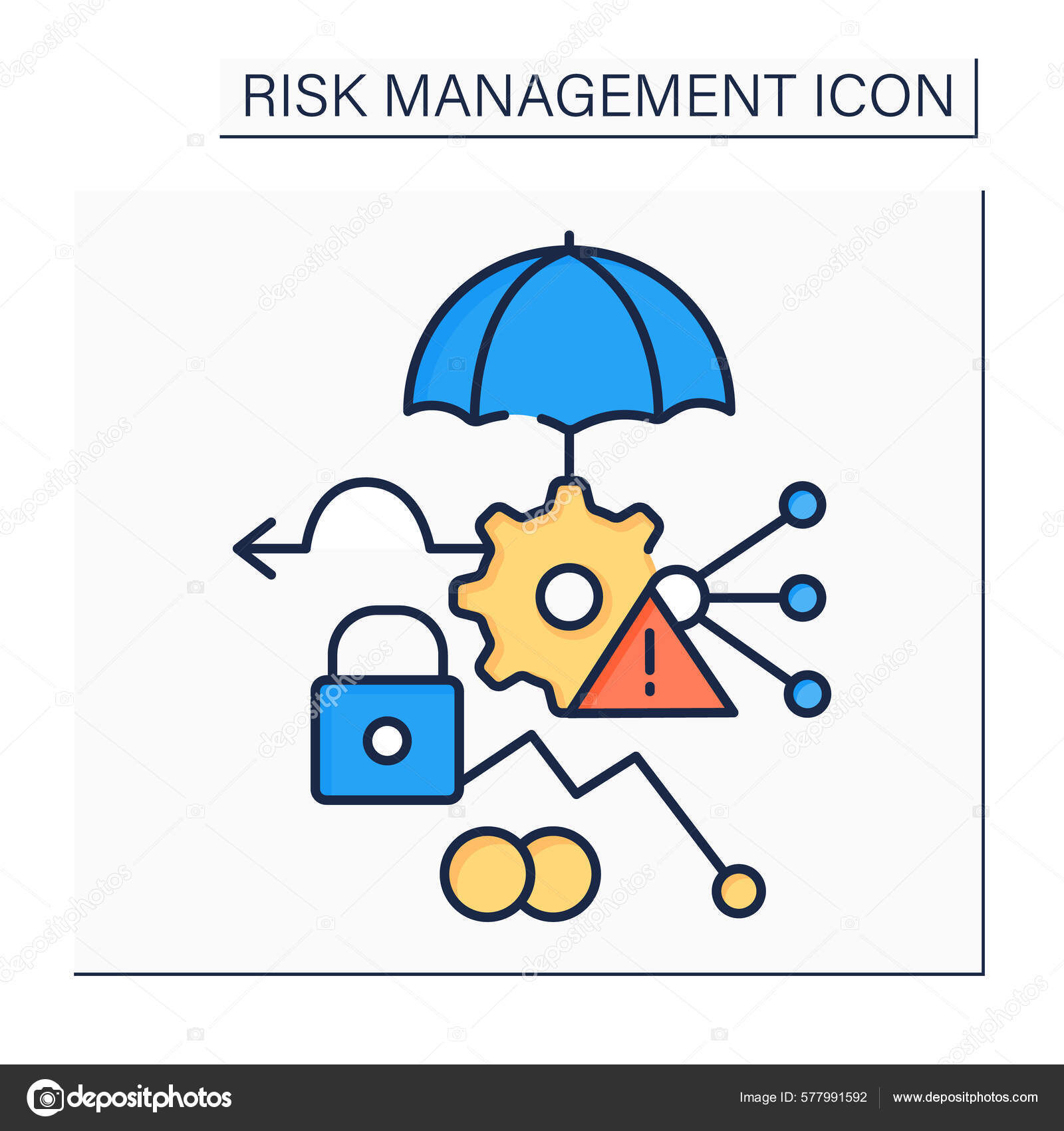 Risk Management Methods Color Icon Treating Risks Avoidance Retention ...