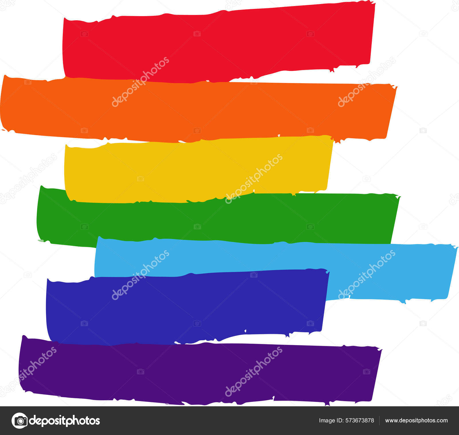 Pride Flag Color Lines White Background Lgbt Concept Stock Vector by ...