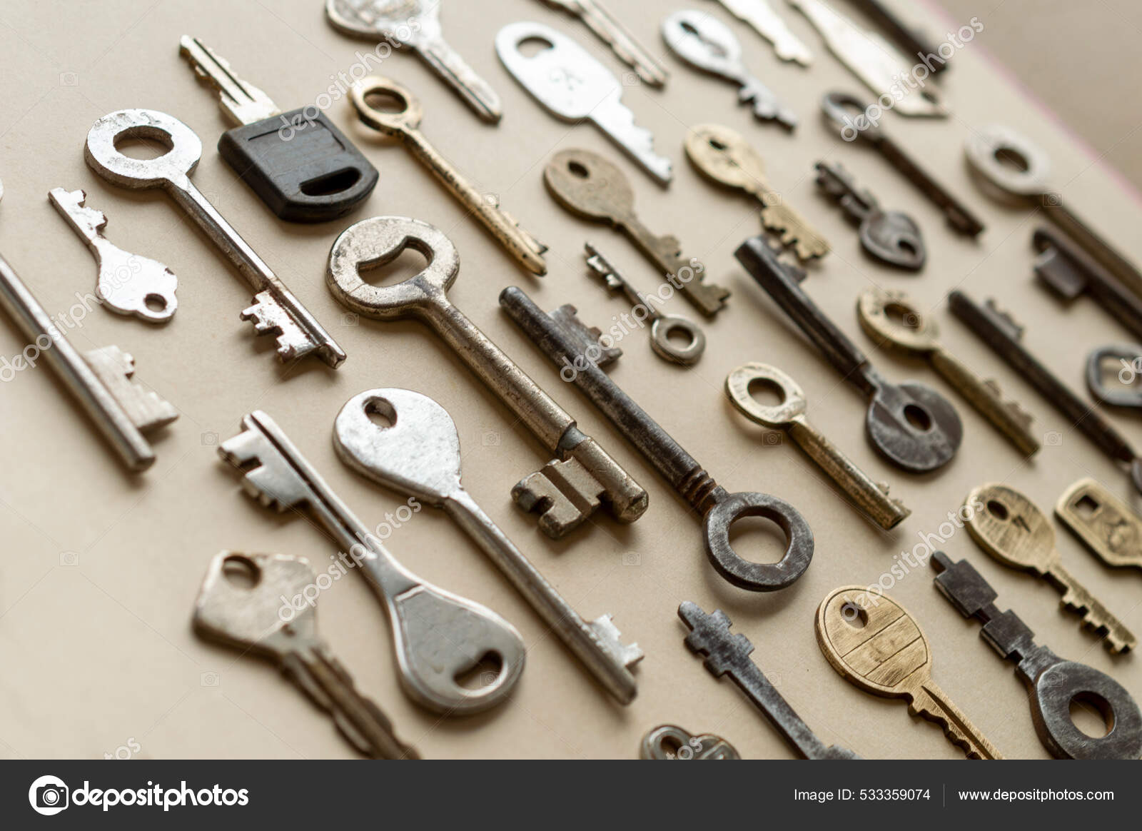 Antique Keys Commonly Reffered Bit Barrel Keys Former Having Solid ...