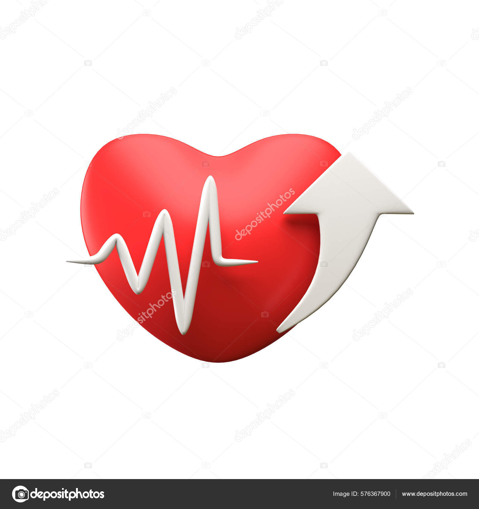 High Heart Rate White Illustration — Stock Photo © thehalaldesign ...