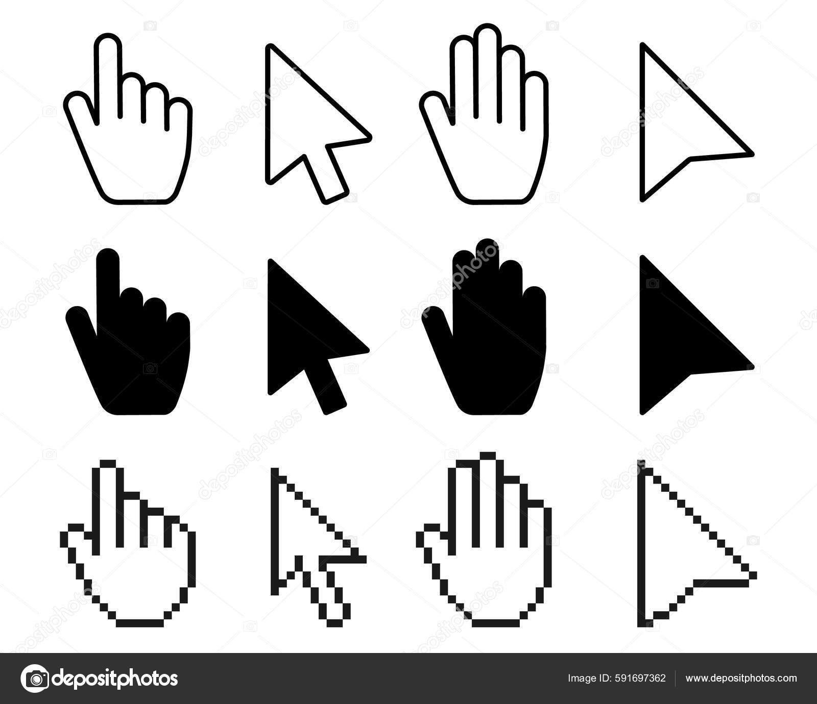 Pointer Cursor Icons Computer Web Arrows Mouse Cursors Clicking Line ...