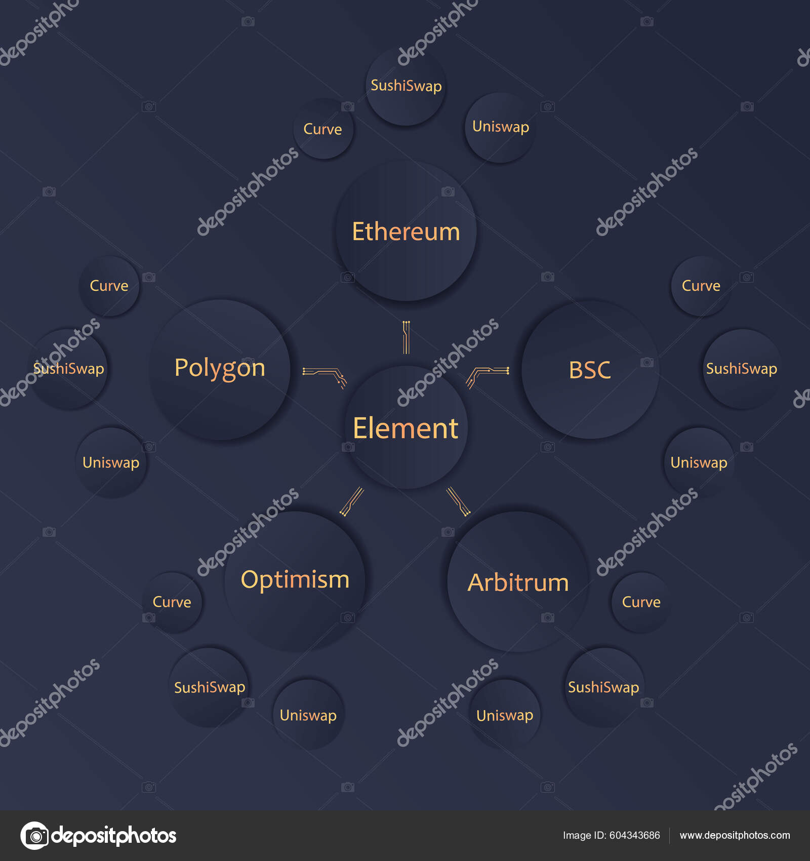 Vector Multi Purpose Infographic Template Set Modern Colors Dark ...