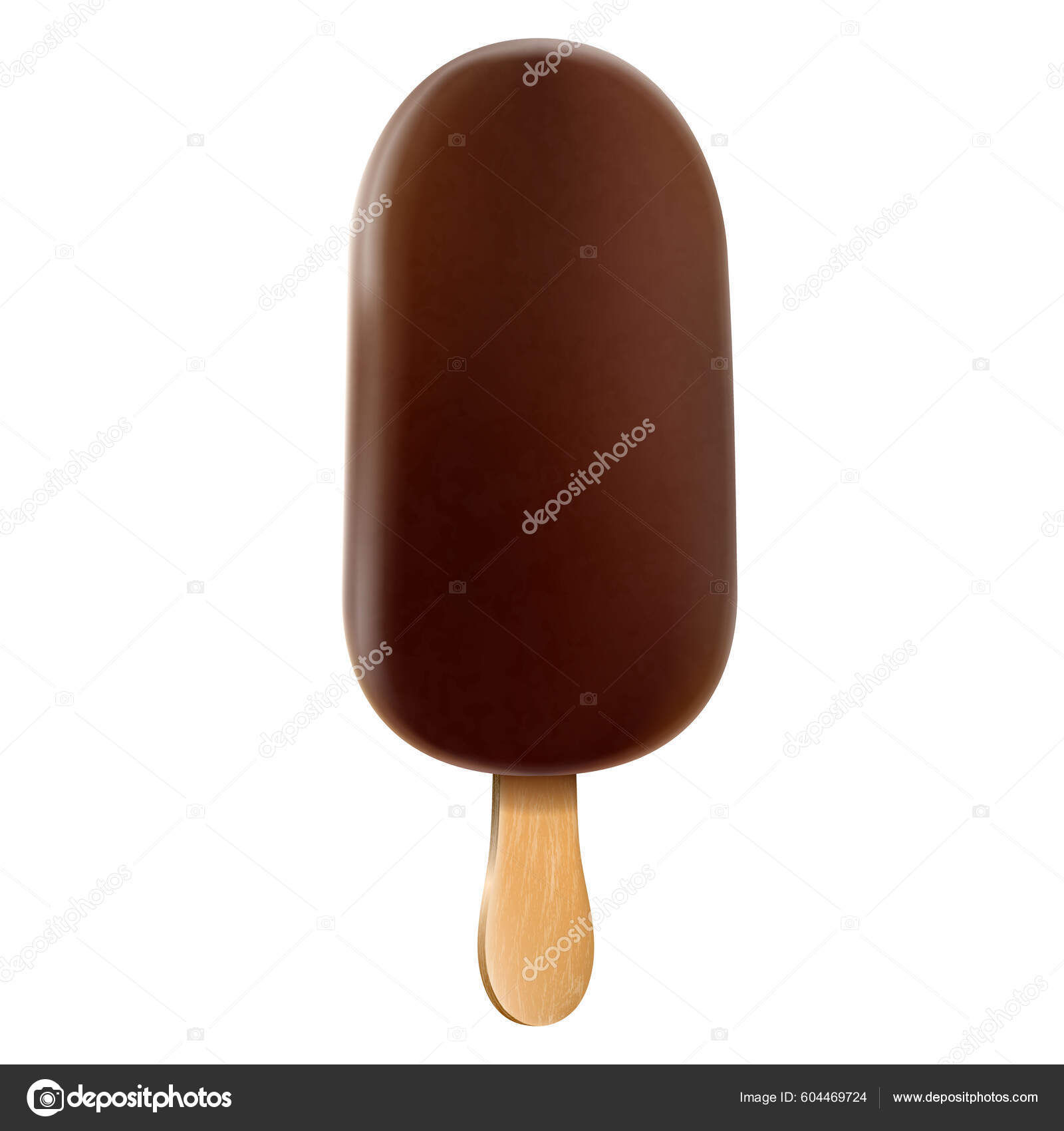 Ice Cream Bar Chocolate Coating Chocolate Ice Cream Stick Popsicle Stock Vector Image by ...