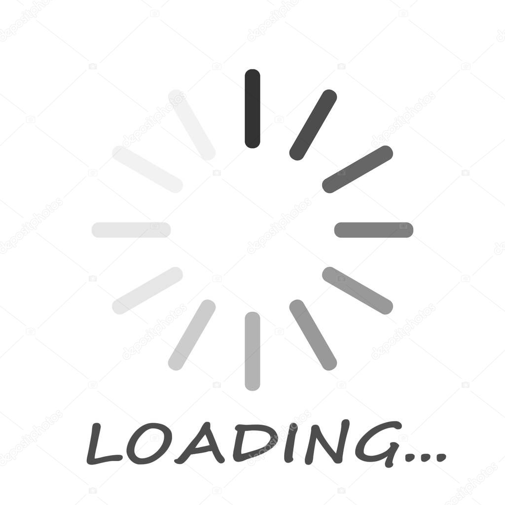 Load Icon Vector Loading Symbol Vector Isolated White Background Vector ...