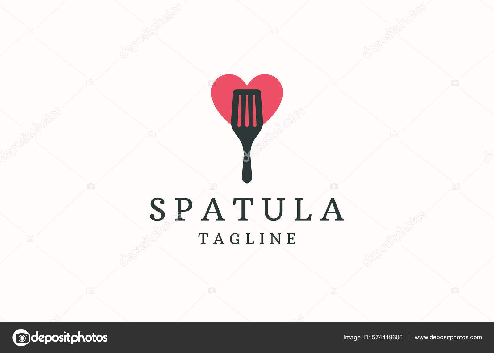 Spatula Logo Icon Design Template Flat Vector Stock Vector Image by ...