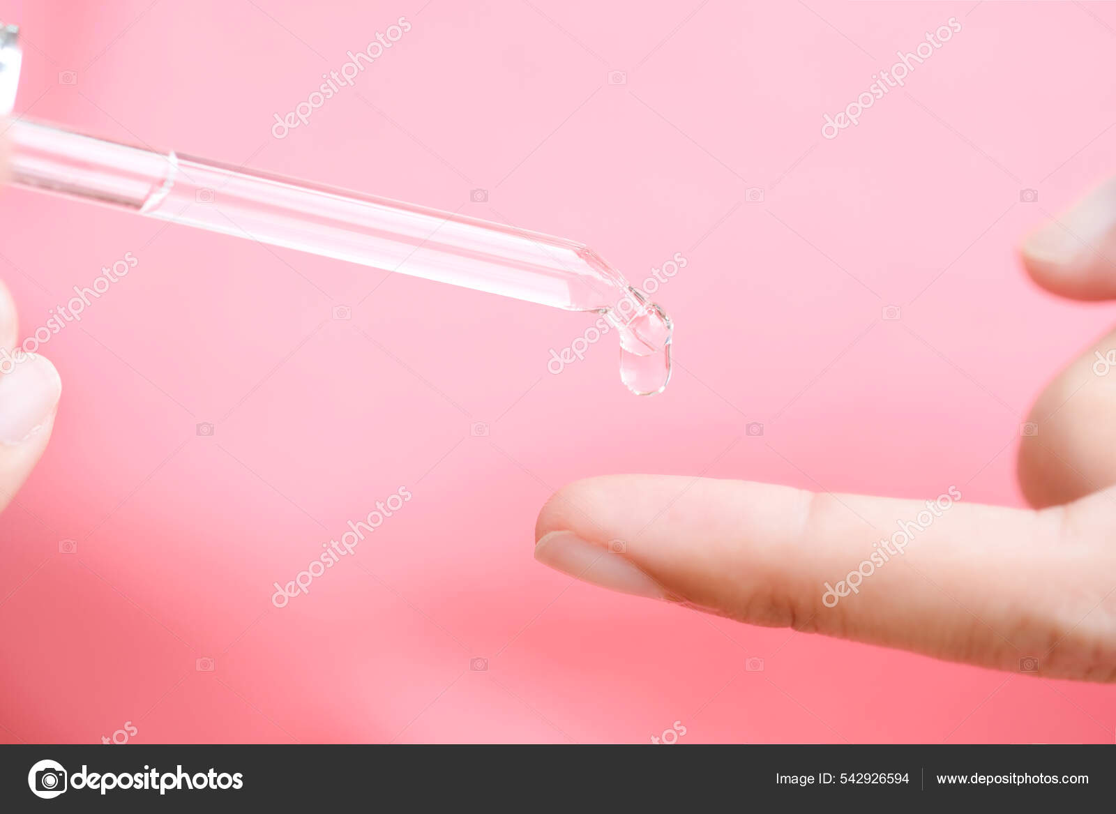 Hands Beautiful Woman Dropping Serum Collagen Moisturizer Face Clear ...