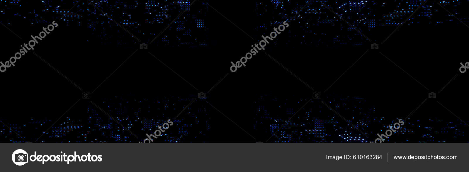 Abstract Blue Lights Glowing Symbols Effect Futuristic Big Data ...