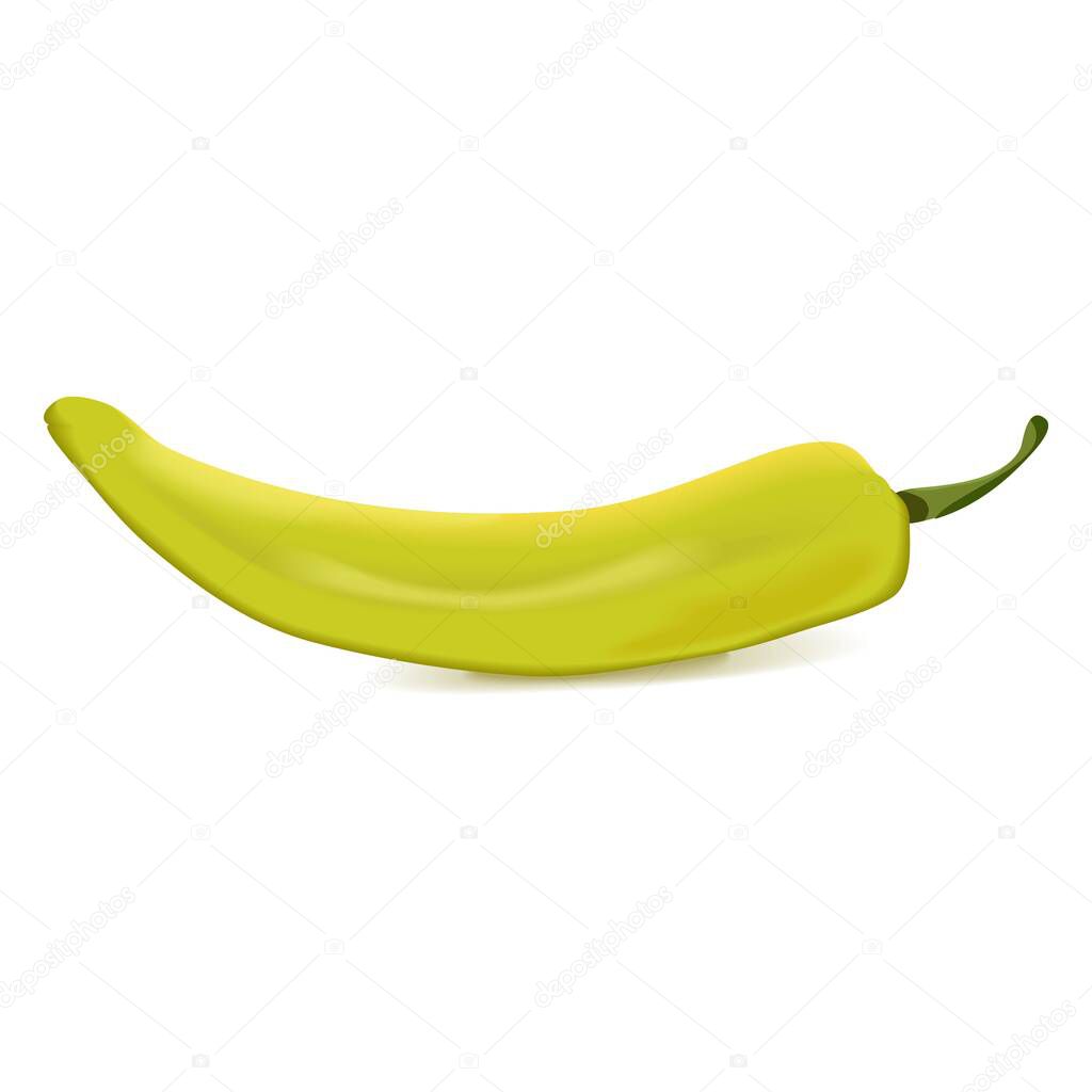 Banana pepper for banners, social media. Yellow wax pepper. Banana ...