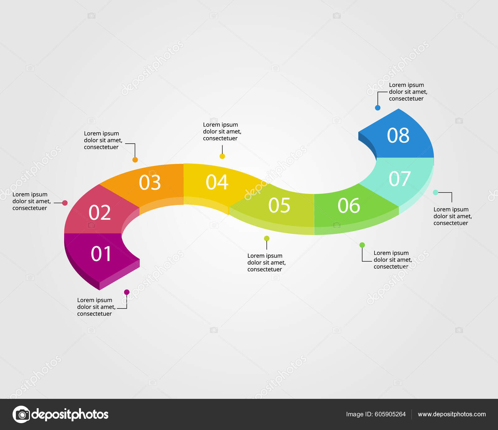 Timeline Graph Chart Template Infographic Presentation Element Stock ...