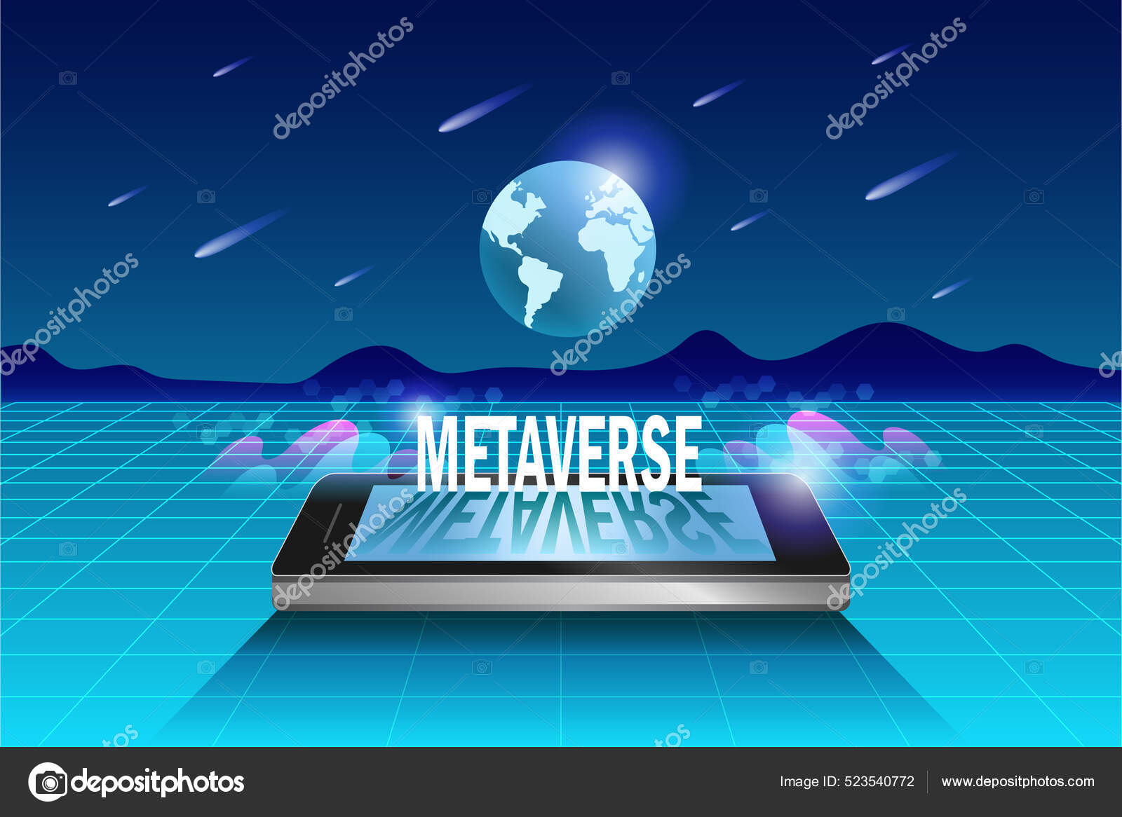 Metaverse Virtual Reality Augmented Reality Technology User Interface ...