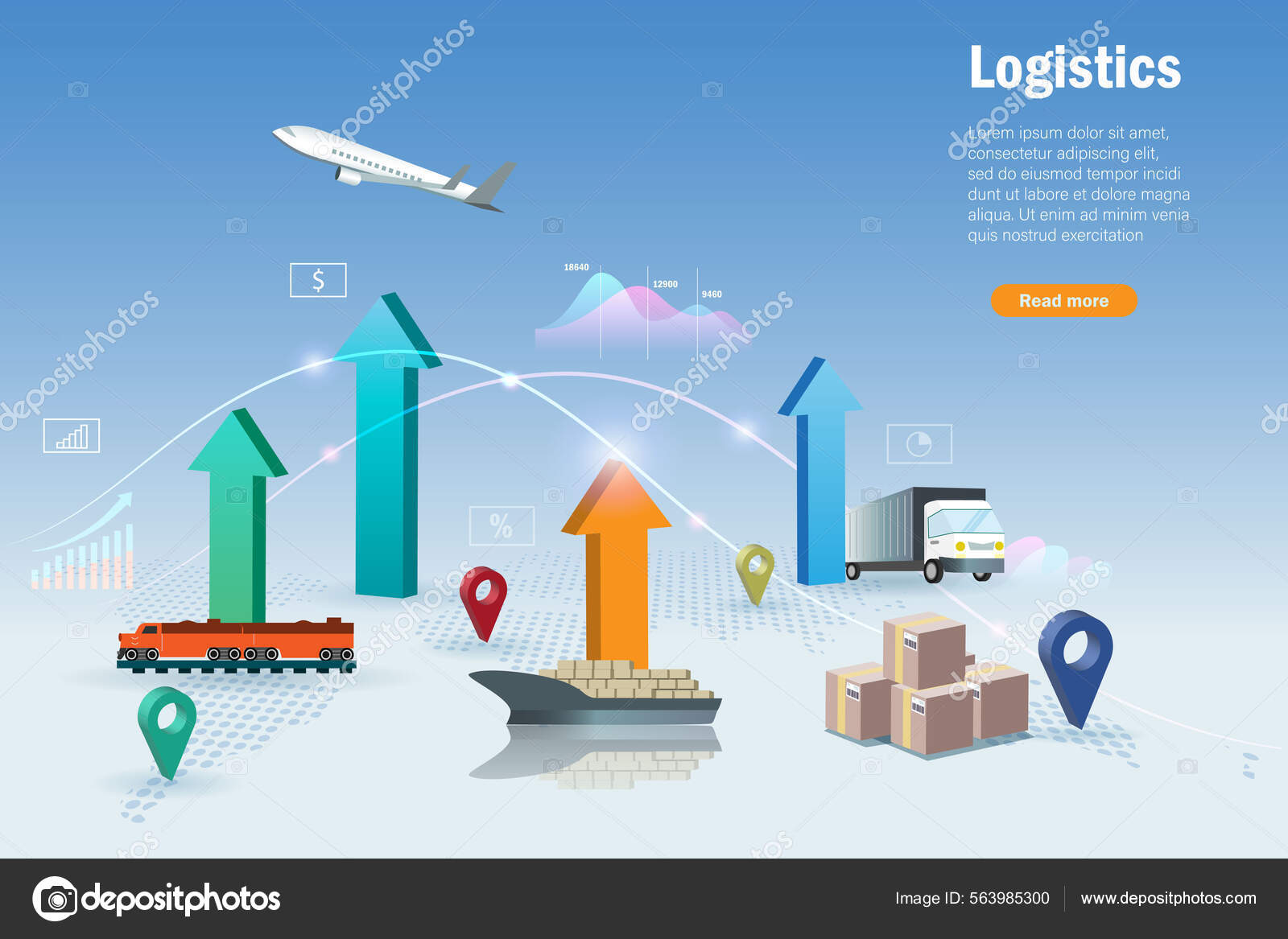 Growth Graph Global Logistics Transportation Airfreight Seafreight ...