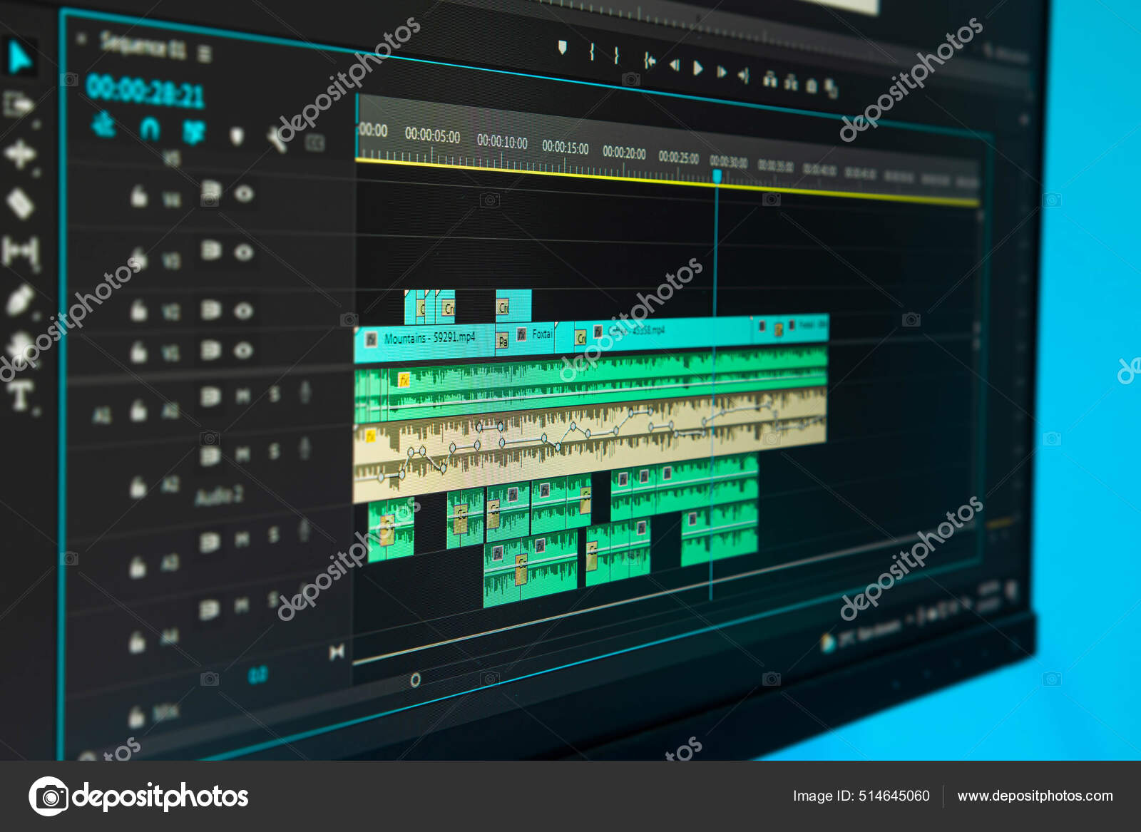 Video Editing Time Line Computer Screen — Stock Photo © BOXBOY558 ...