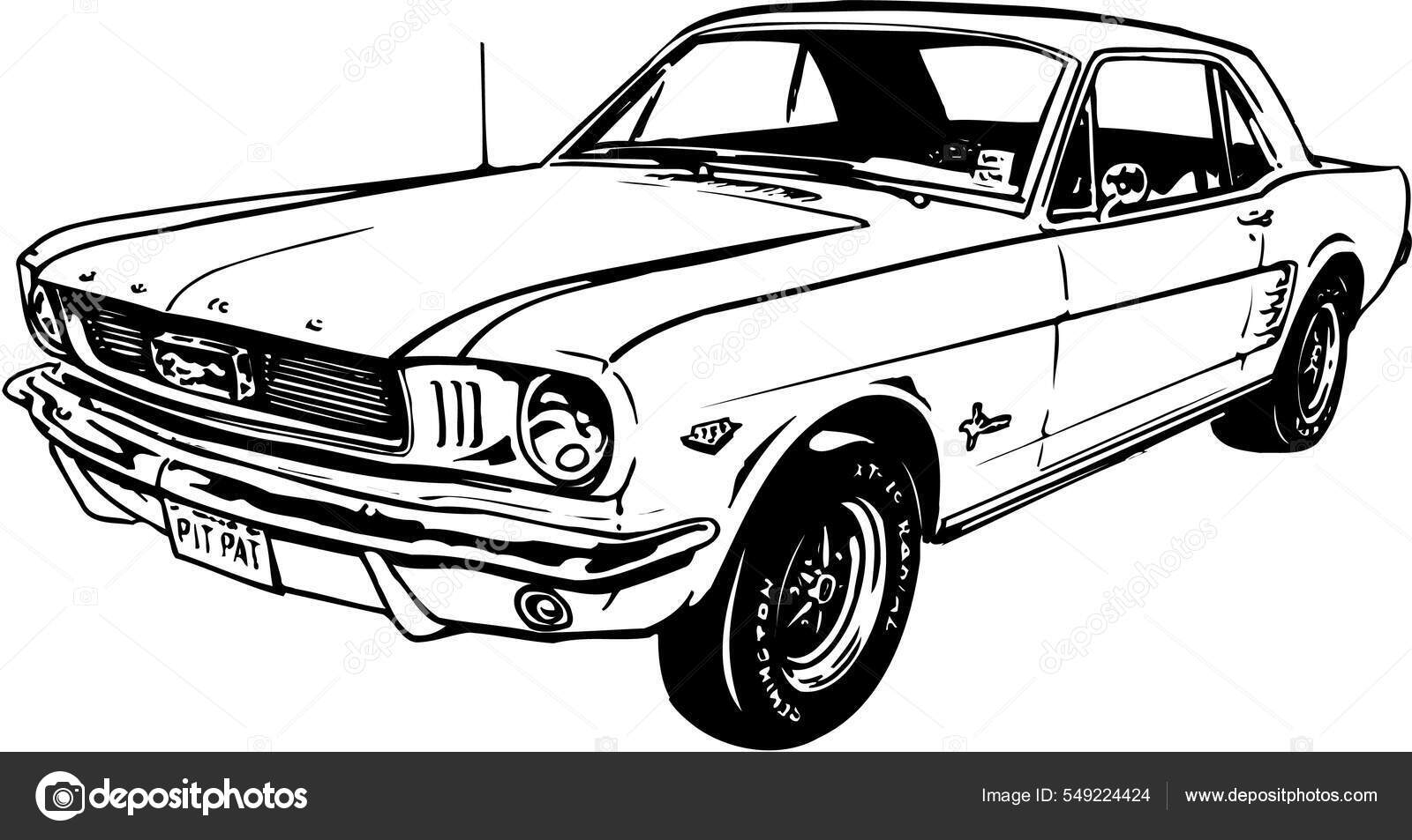 Ford Mustang Vector Ilustración Stock Vector by ©AlliedComputerGraphics ...