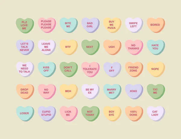 Conversation Hearts Clipart