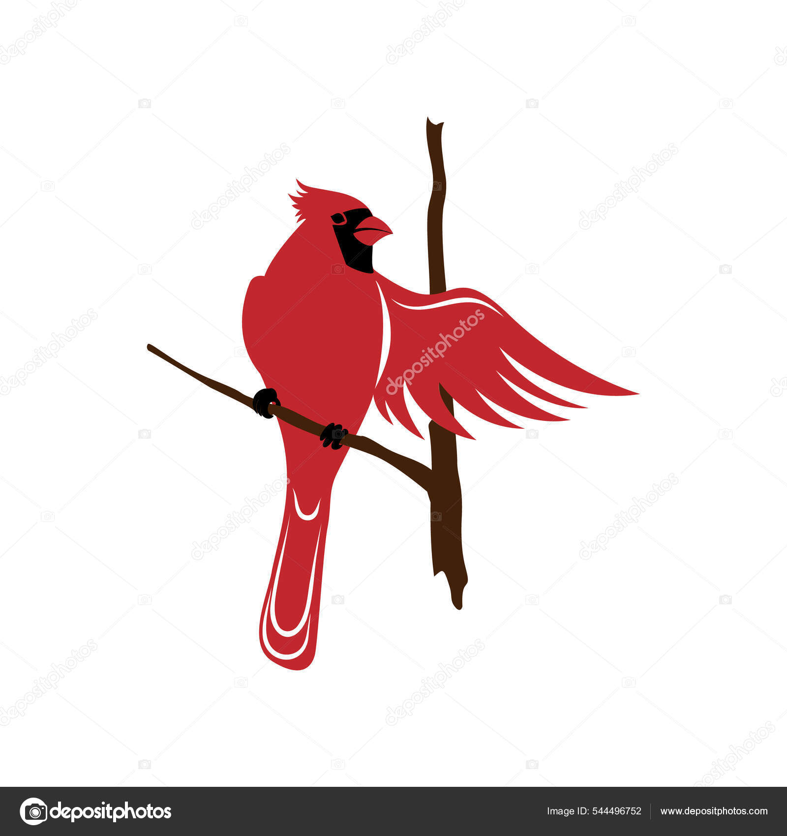 Cardinal Wings Silhouette
