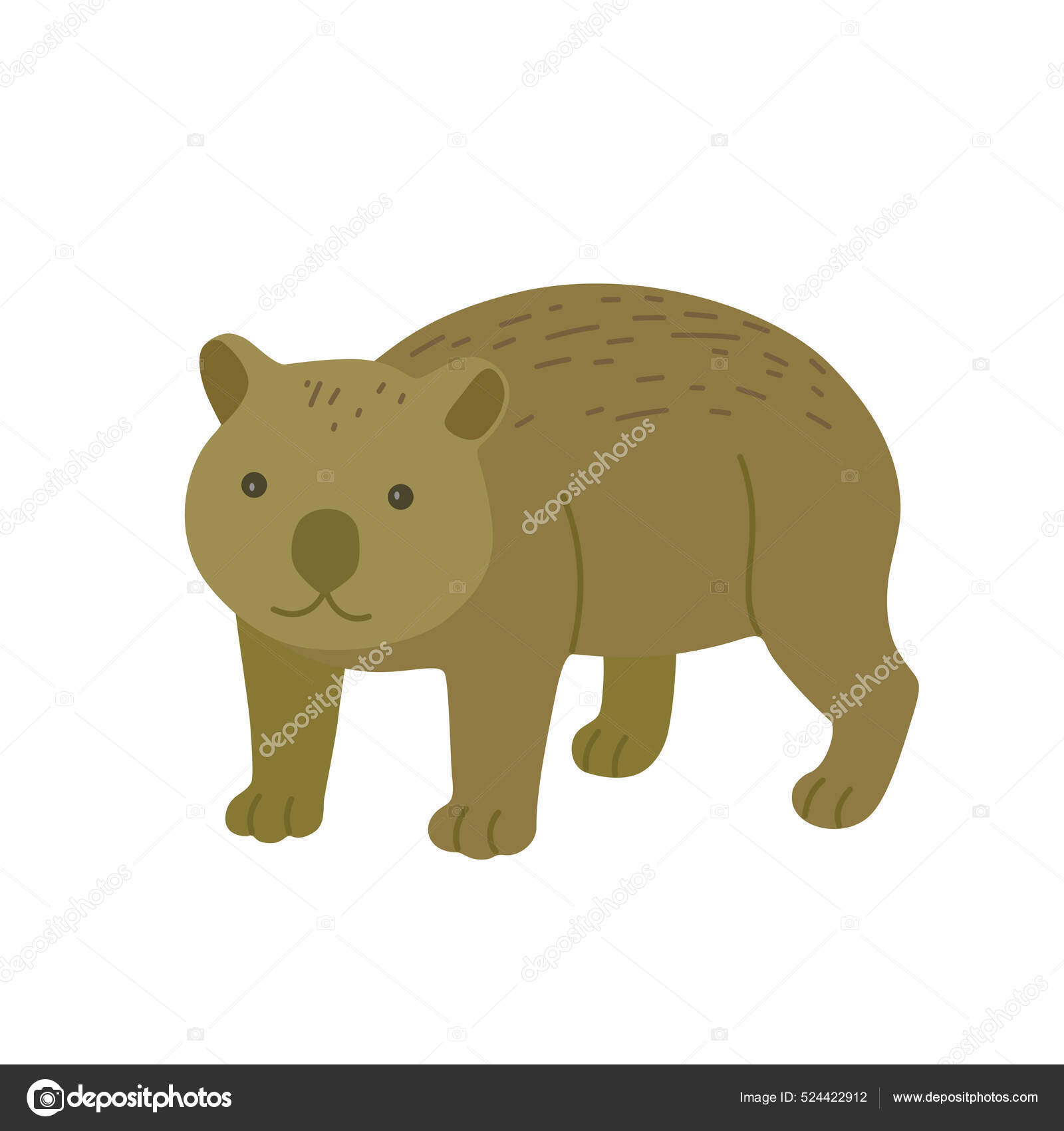 Cute Wombat Cartoon