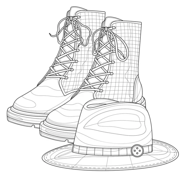 Coloring Pages Work Boots