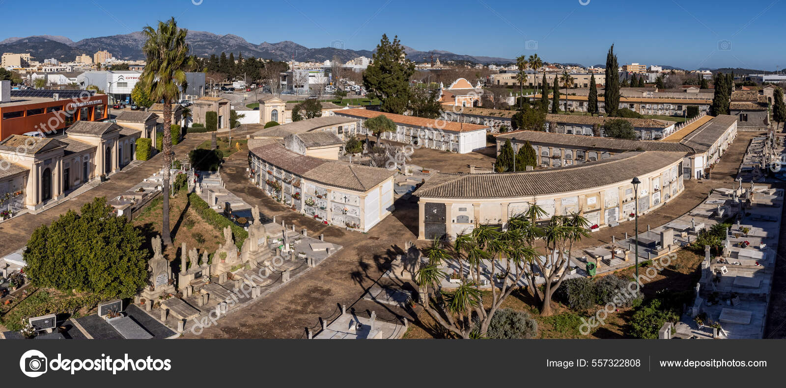 Niche Groupings Curved Lines Inca Municipal Cemetery Established 1820 ...