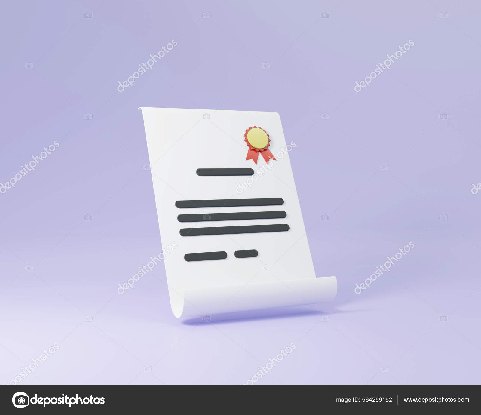 Minimal Styled Certificate Testimonial Award Paper Rendering ...