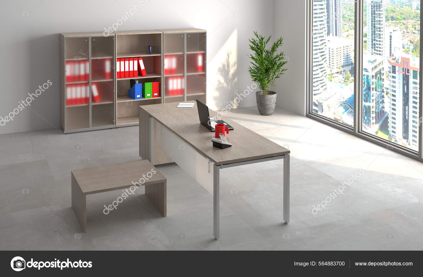 Render Office Room Office Desks Office Chairs Stock Photo by ©tohid ...