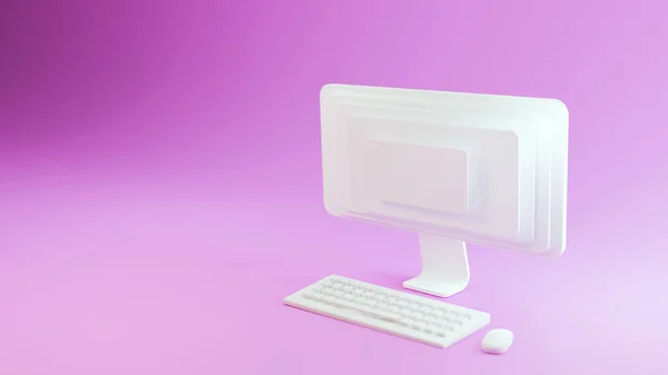 Old 1950s computer on a pink background retro futurism images libres de ...
