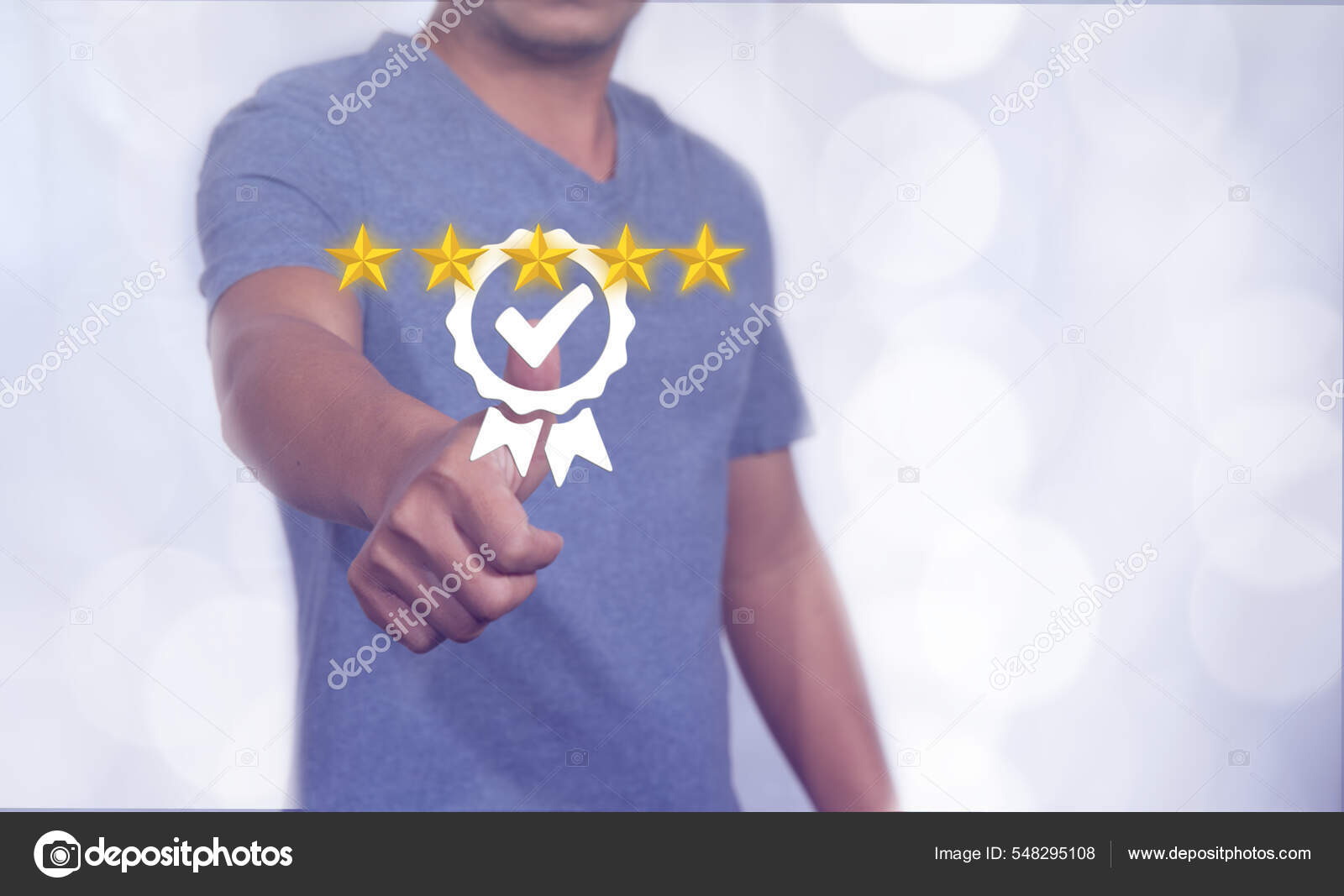 Hands Show Signs Top Service Excellent Service Star Quality Assurance ...