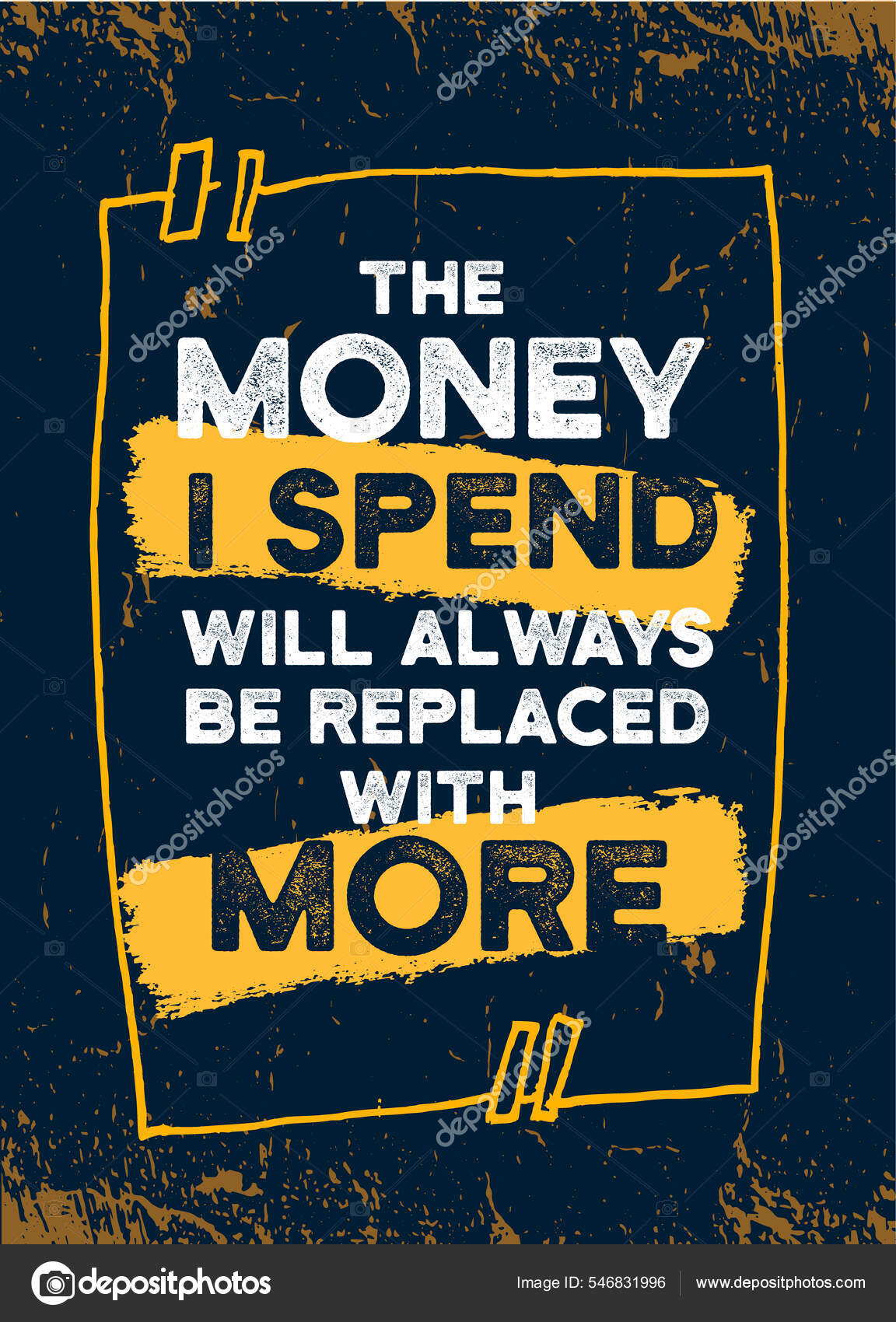 Vintage money quote poster. Vector illustration design. Business ...