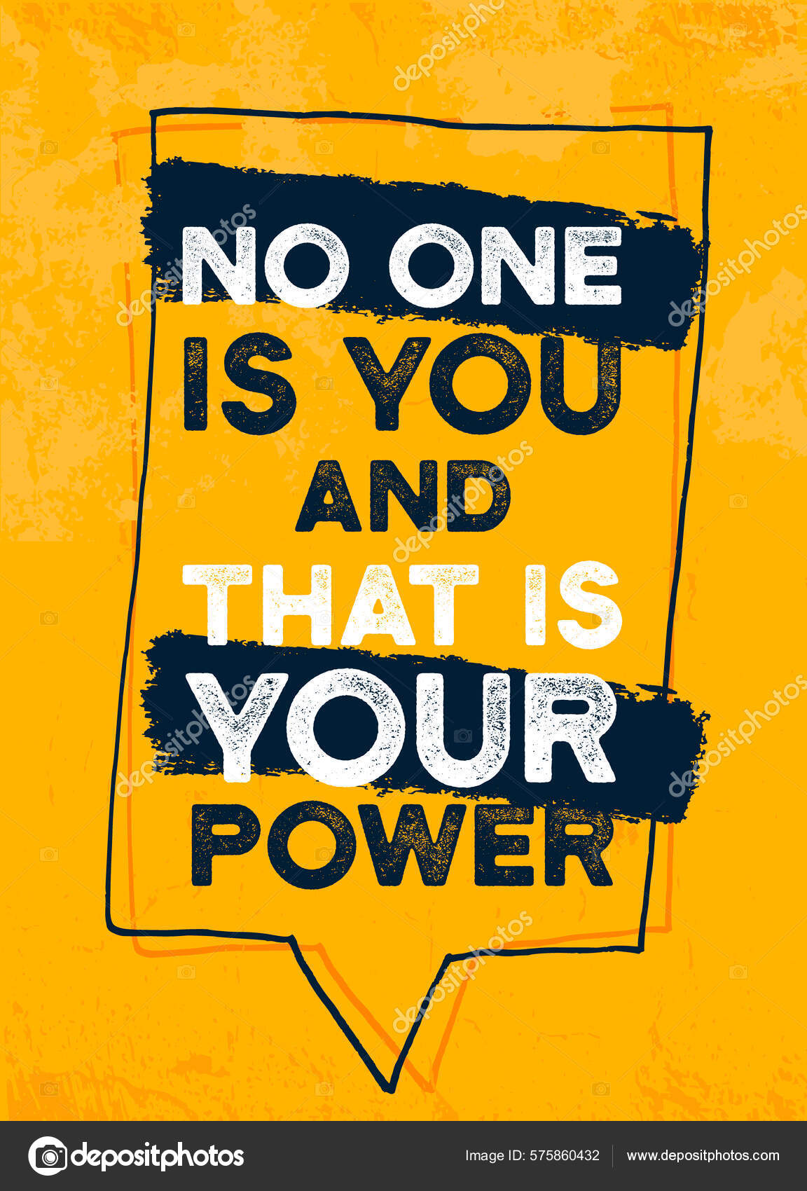 One You Your Power Feminism Quote Poster Positive Typography Background ...