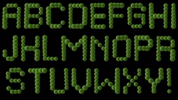 Virus letters. 3d. Animated alphabet. A set for composing words and ...