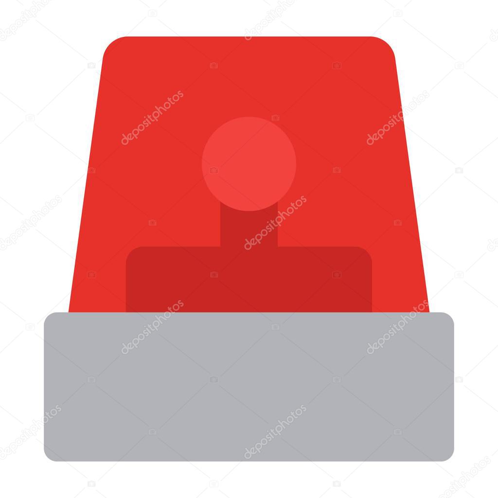 Red flasher flat clipart vector illustration premium vector 2024
