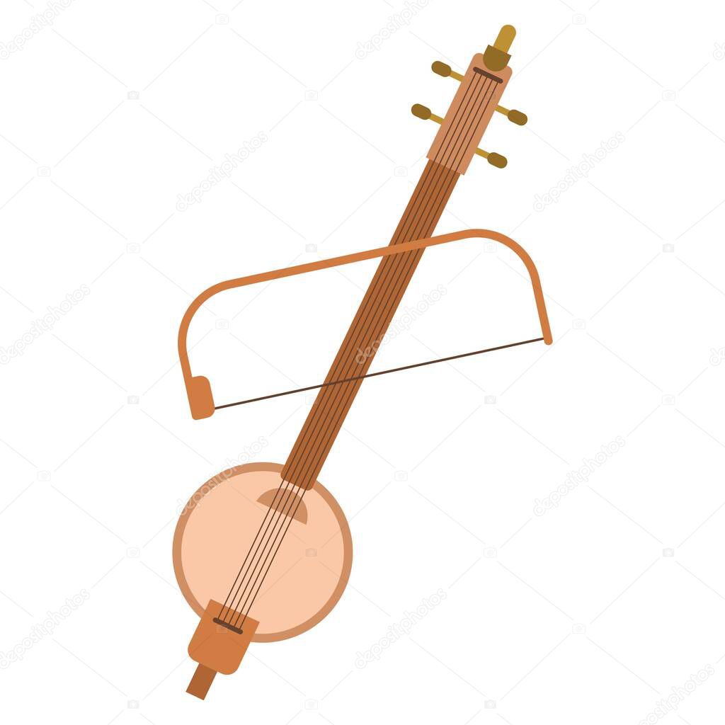 Rebab instrument flat clipart vector illustration premium vector 2024