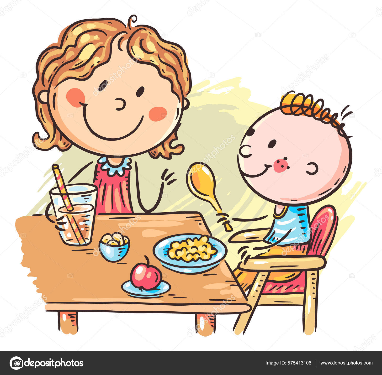 Cartoon Mutter Und Kind