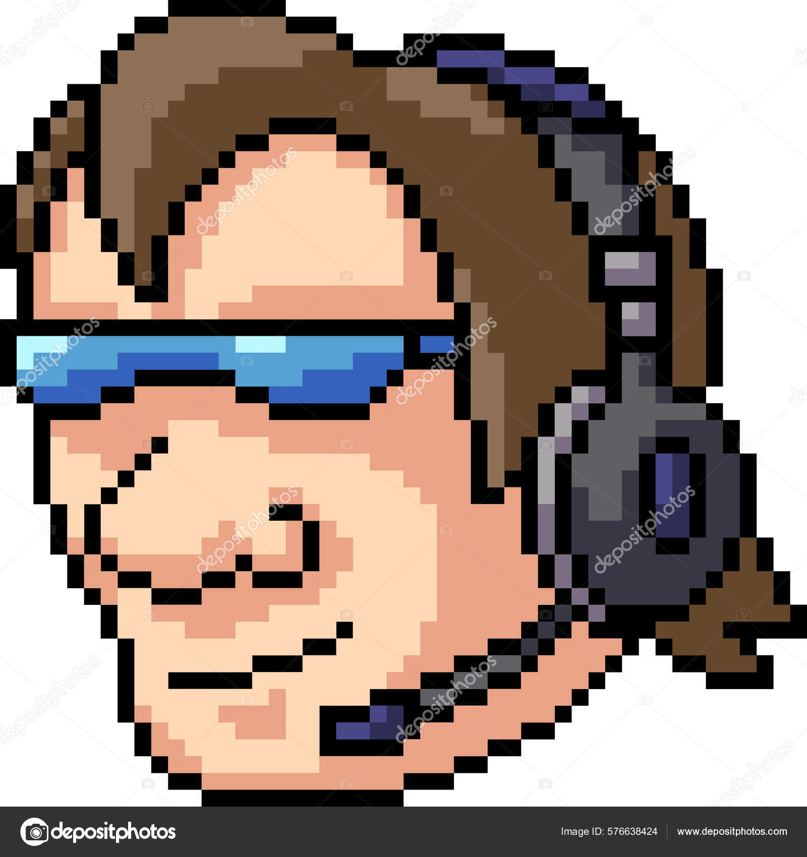 Vector Pixel Arte Gamer Dibujos Animados Aislados Vector de stock por ...