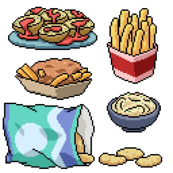 Comida de pixel art imágenes de stock de arte vectorial | Depositphotos