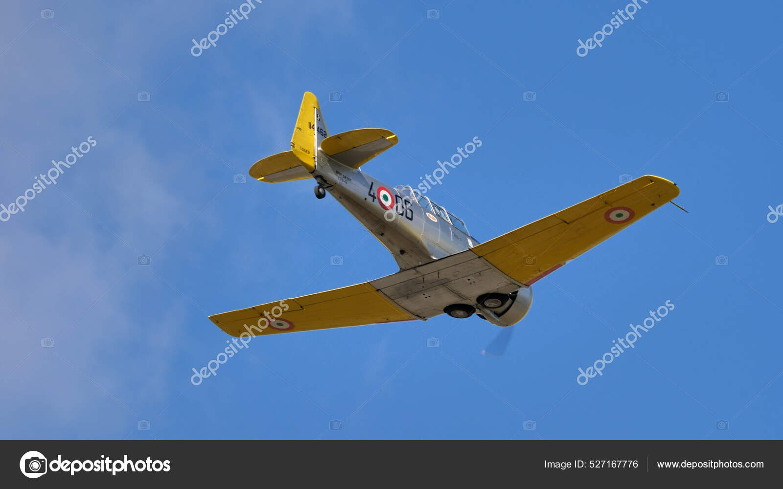 North American T-6 Texan single engined military trainer aircraft in ...