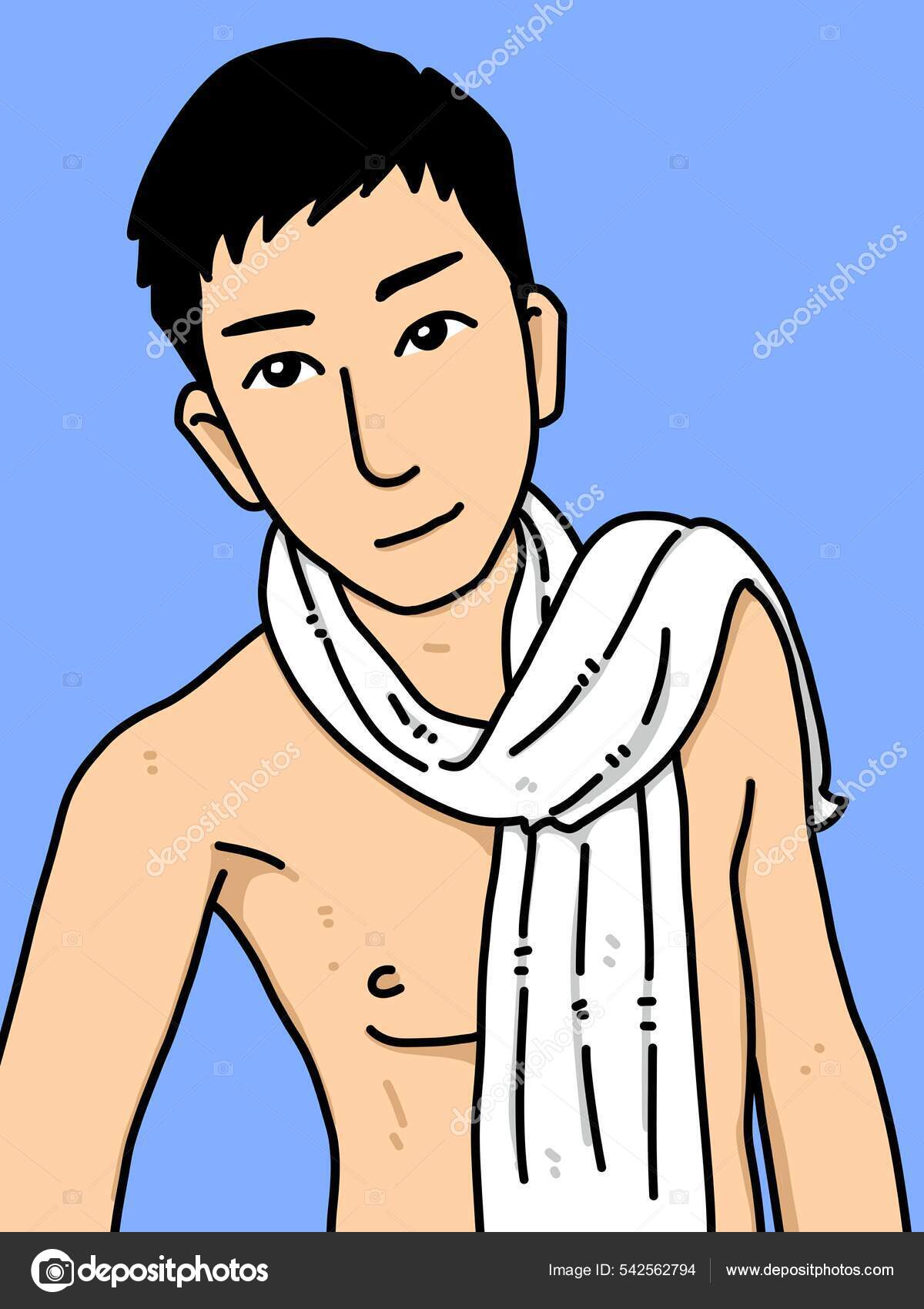 Cute Man Cartoon Blue Background Stock Illustration by ©pongsak14 ...