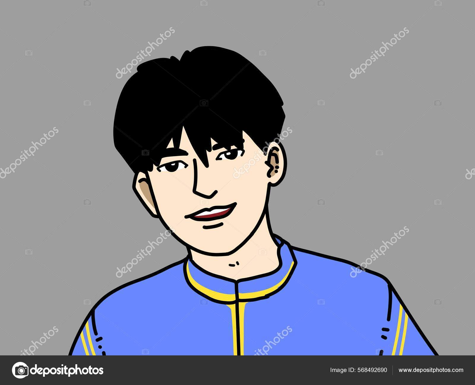 Cute Man Cartoon Gray Background Stock Illustration by ©pongsak14 ...